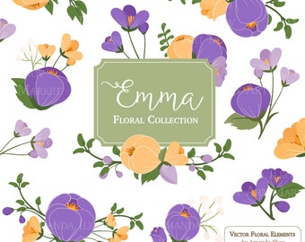 Premium Floral Numbers Clipart & Vectors in Soft Pink Soft