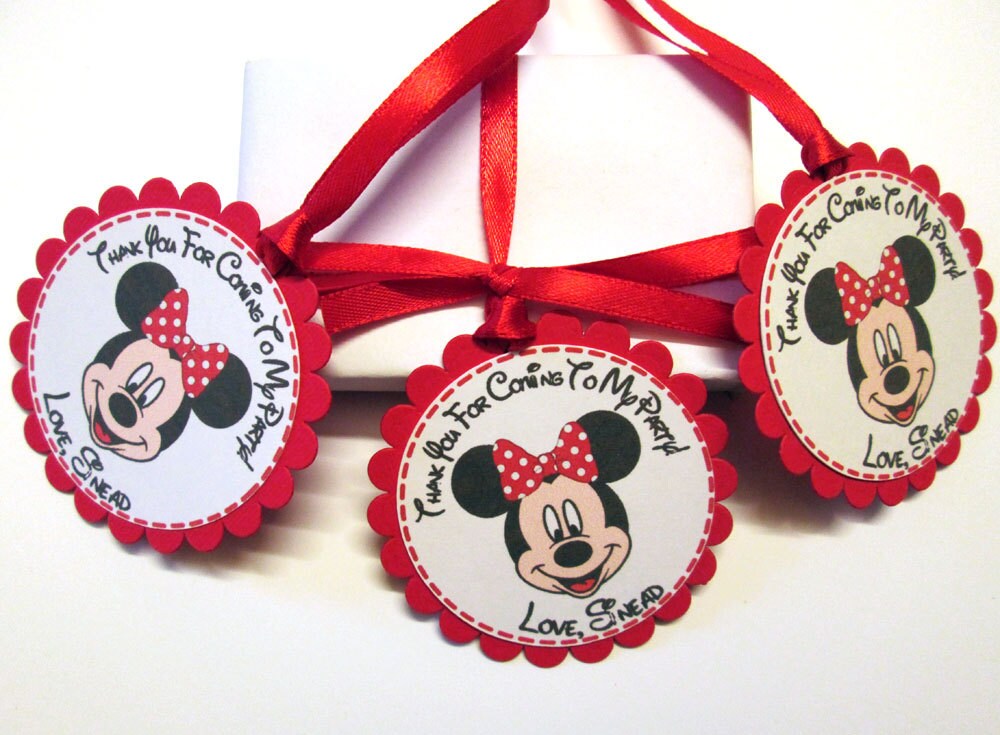 20 Personalized Mickey Mouse Gift Tags Mickey by DreamsByTheRiver