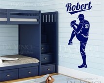 Unique baseball wall decal related items | Etsy