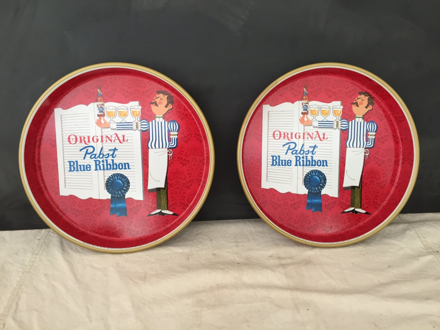 Vintage Pabst Blue Ribbon Beer Tray – Drink Tray – Cocktail Tray ...