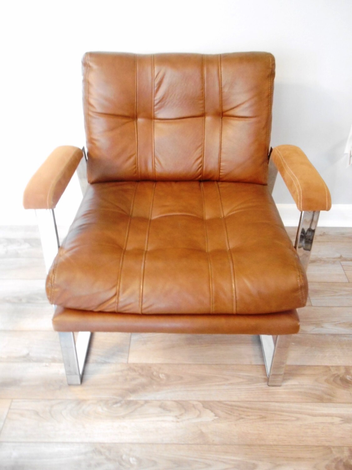 Chrome & Tan Leather Retro Chair – Haute Juice