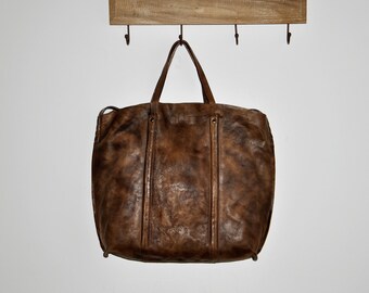 Vintage Style Handmade Dip Dye Leather Doctor by RayliHandmade