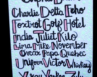 Military alphabet | Etsy