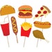 Printable Food Photo Booth Props Food Photobooth Burger
