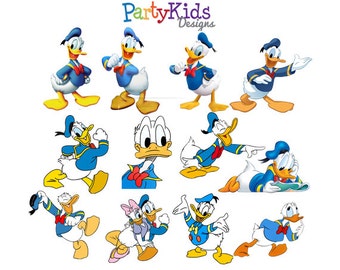 Items similar to DONALD DUCK Birthday Thank You Cards - FOLDABLE A2 ...