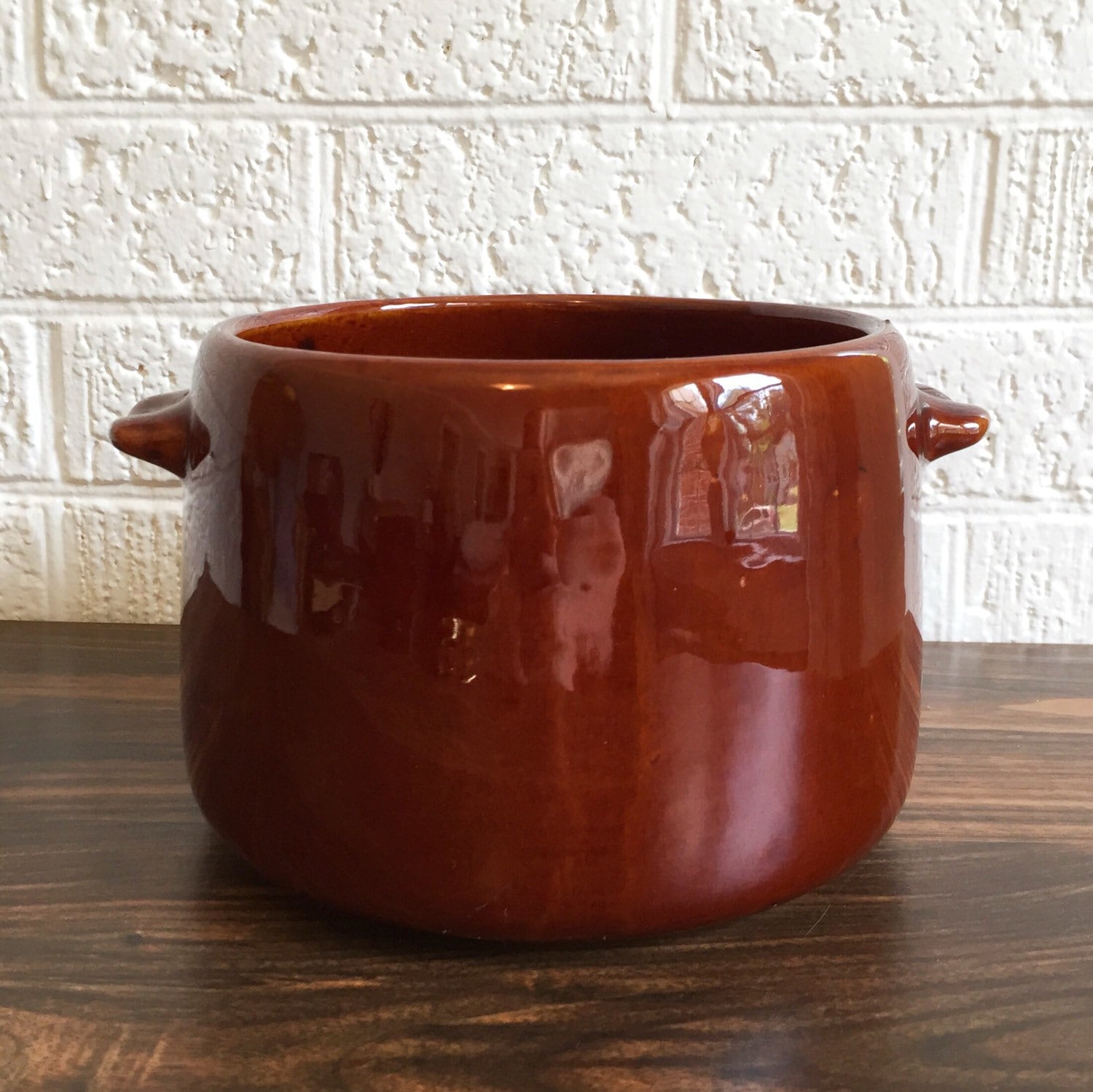 Vintage West Bend Bean Pot / Mid Century Farmhouse Stoneware Crock ...
