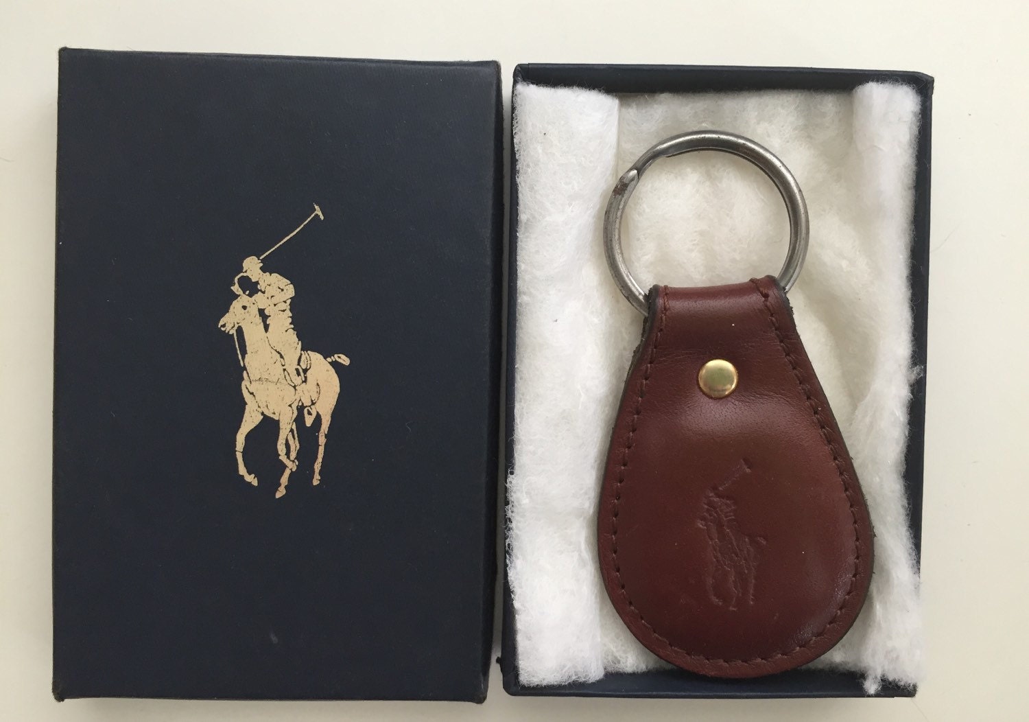 VINTAGE Ralph Lauren Polo Leather KeyChain with Box – Haute Juice