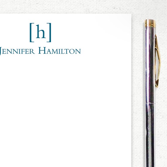 personalized notePAD SIMPLY CLASSIC MONOGRAM by naomilynn