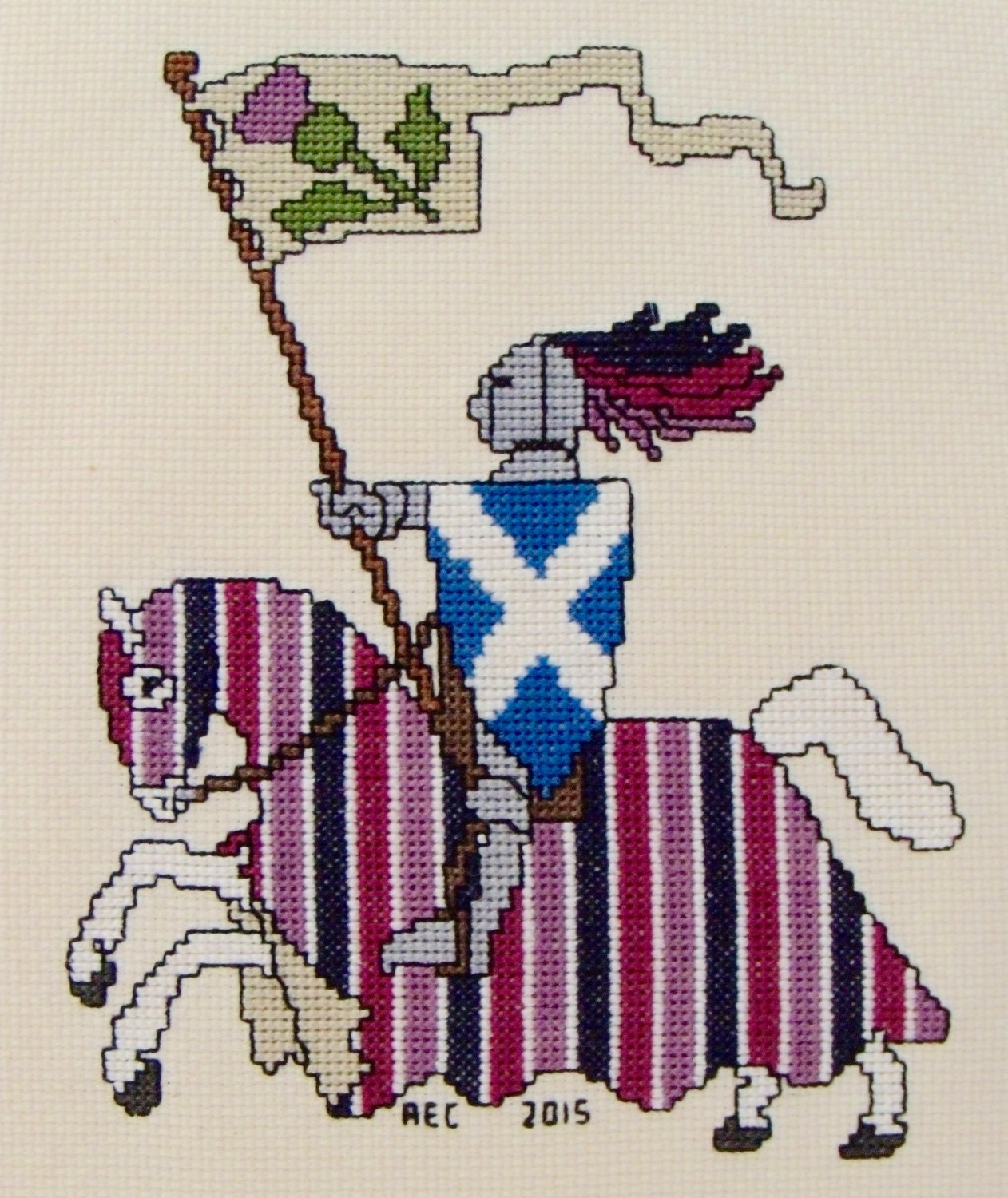 Scottish Knight Counted Cross Stitch Pattern