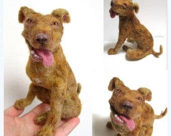 Pit bull sculpture | Etsy