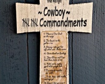 Cowboy commandments | Etsy
