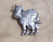 Popular items for cow pin on Etsy