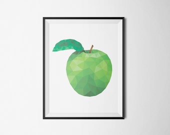 Apple poster | Etsy