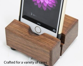 Wooden phone stand | Etsy