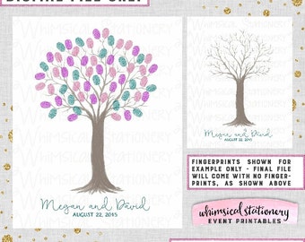 Thumb print tree | Etsy