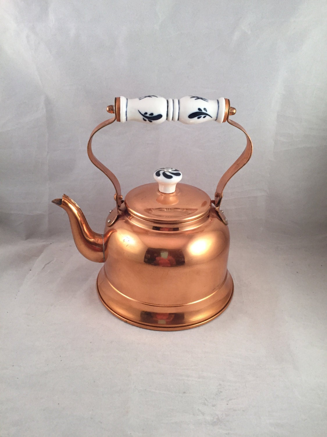 Vintage Copper Tea Kettle with Ceramic Handle – Haute Juice