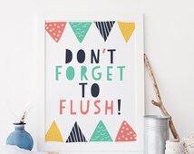 Unique please flush sign related items | Etsy