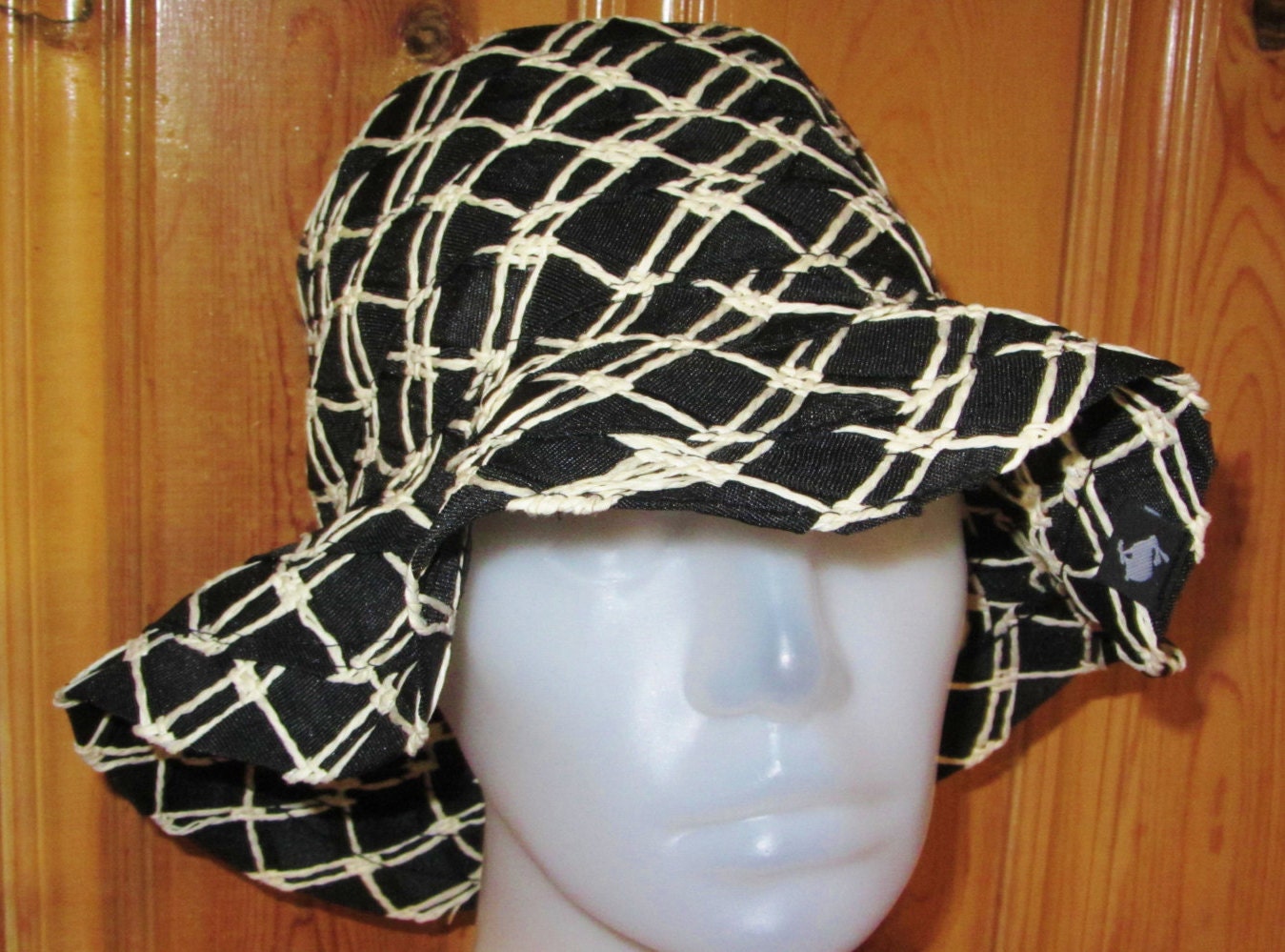 PETER GRIMM Womens Black Pleated Woven Chain Link Sun Resort Church ...