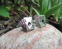 Popular items for card cufflinks on Etsy