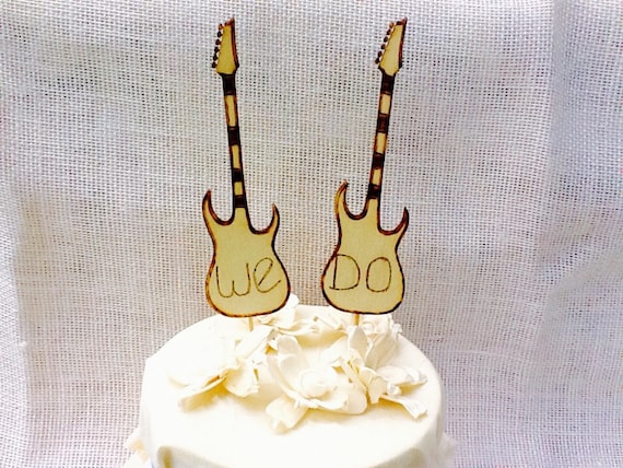 Items Similar To Guitar Wedding Cake Topper We Do Electric Guitars