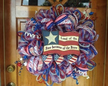 Popular items for veterans day wreath on Etsy