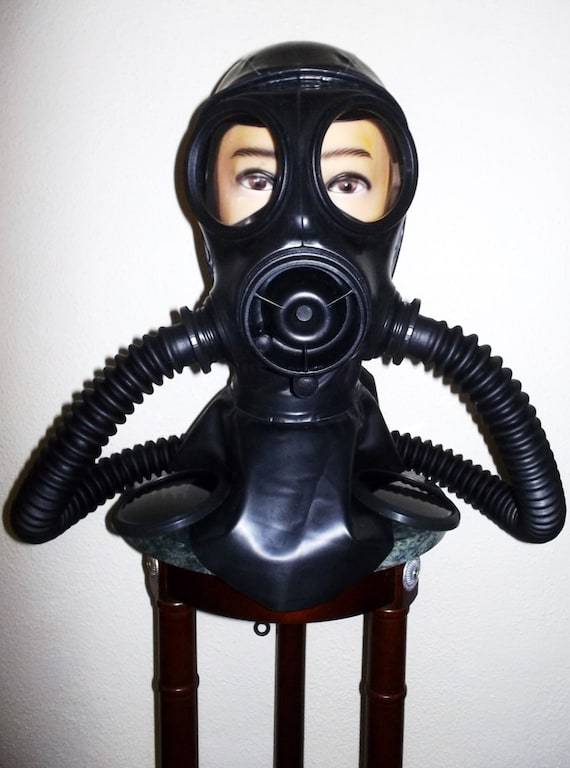 Fetish Heavy Rubber LATEX SF10 / S10 Gas Mask HOOD by FANTOMAS4U