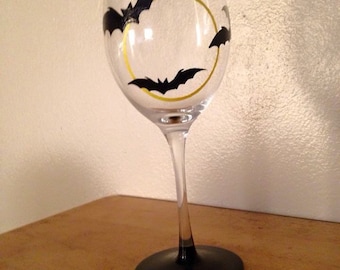Bat glass | Etsy