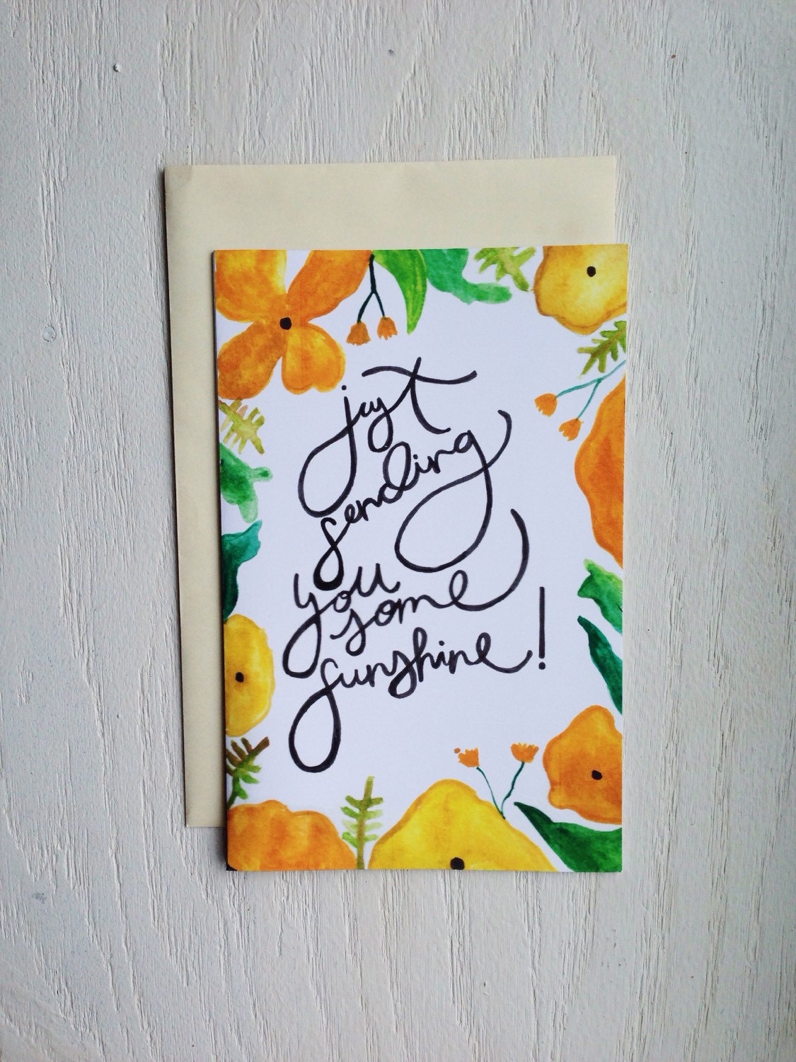 Just Sending You Some Sunshine Card by SheisDahlia on Etsy