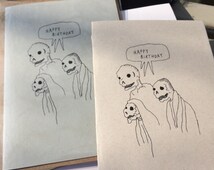 Unique funny skeleton card related items | Etsy