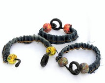 Popular items for denim bracelet on Etsy