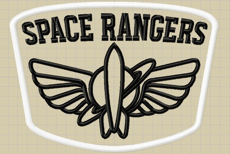 Buzz Lightyear Space Rangers Logo Embroidery Machine
