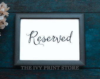 Vip reserved sign | Etsy