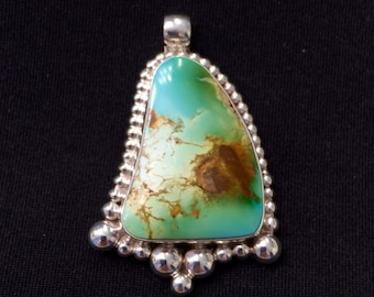 Apache Turquoise Drop Pendant of Natural Gem by HiGradeTurquoise