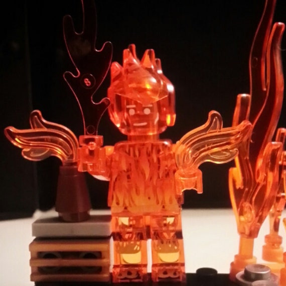 Custom Human Torch Minifigure Lego Size by CustomMiniFigz