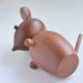A Vintage Japanese Authentic Wooden Mouse Figure in The Style