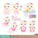 Baby Girls Digital Clipart