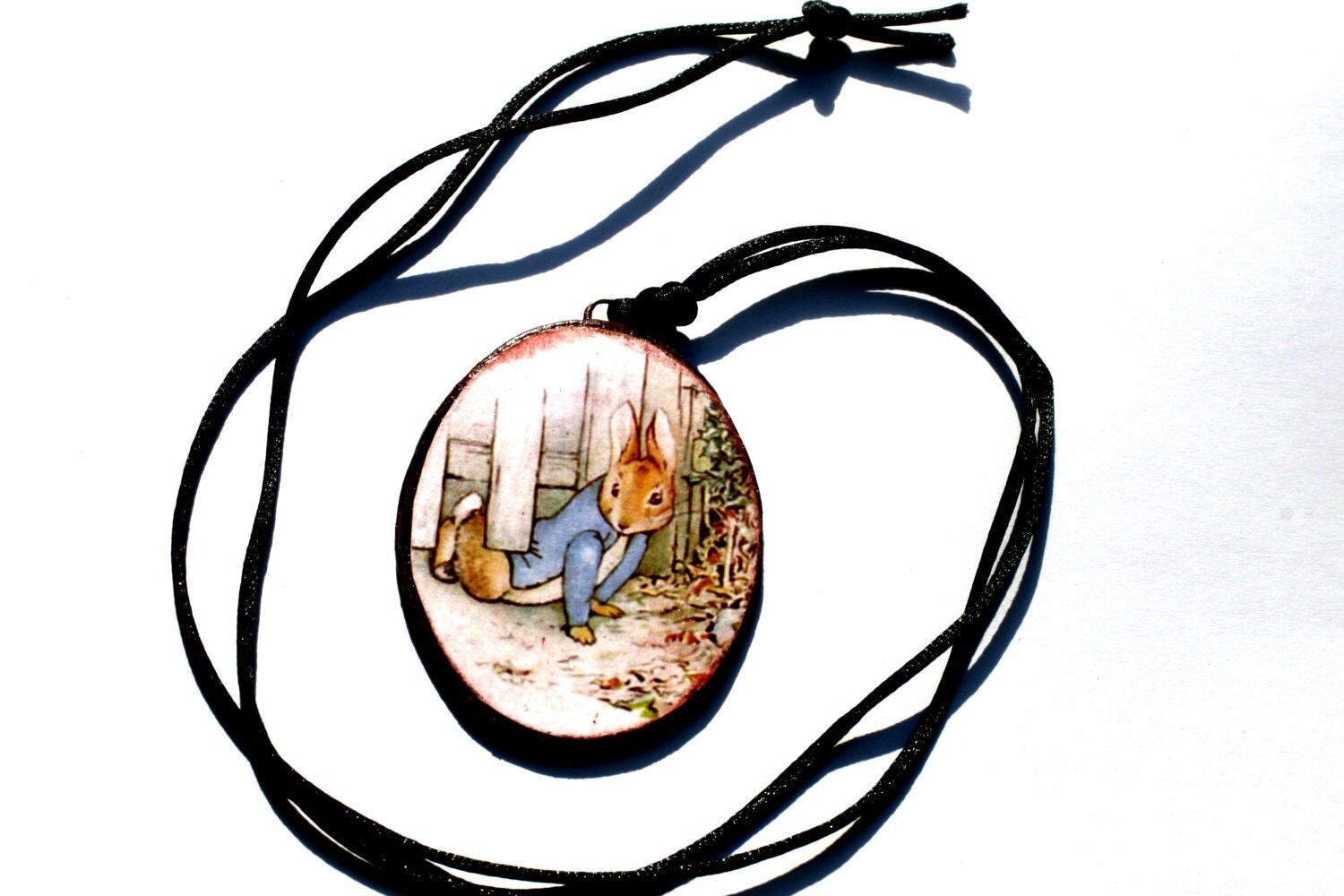 Peter Rabbit Under the Garden Fence Vintage Image by Beatrix