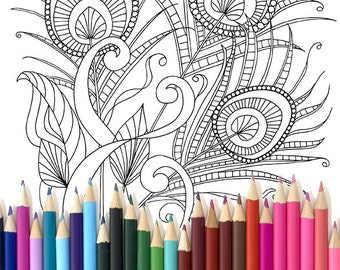 Adult colouring page | Etsy
