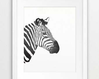 Grey zebra print | Etsy