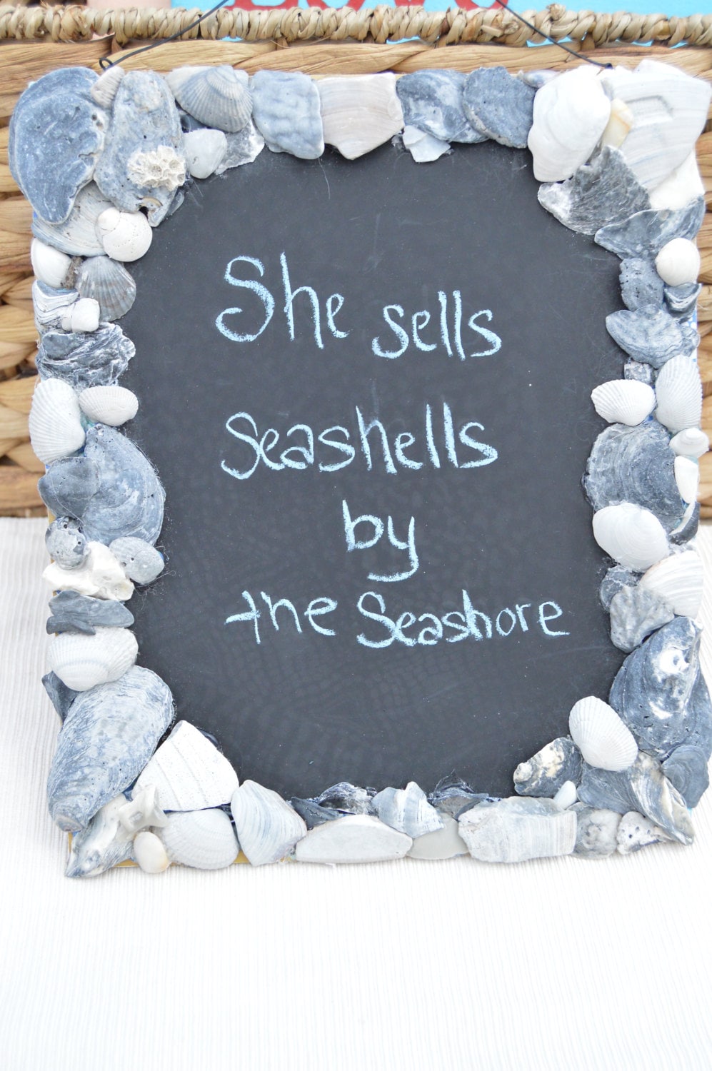 Sea Shell chalk Board Wall Art Nautical Theme by CraftNCousins