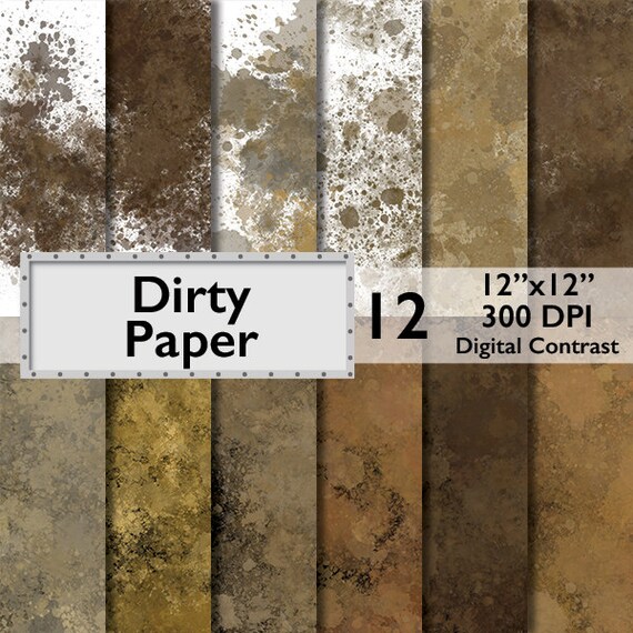 Dirty Paper Digital Paper Commercial Use scrapbooking