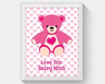 Popular items for teddy bear print on Etsy