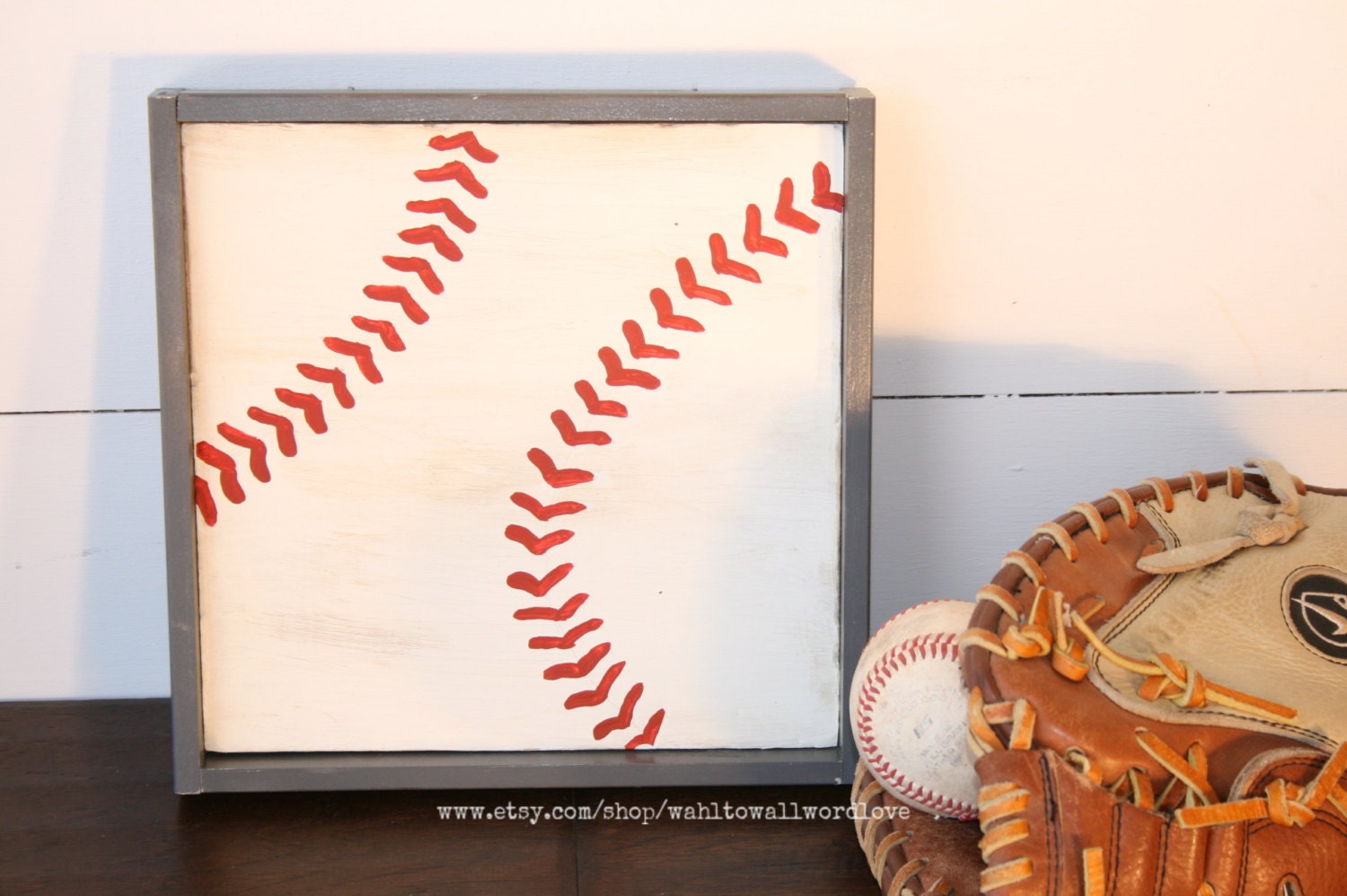 Baseball softball sign vintage style by WahlToWallWordLove