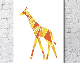 Geometric giraffe | Etsy