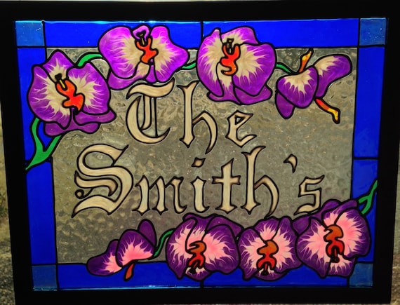 Items similar to Stained Glass Panel, Unique Wedding Gift, Custom ...