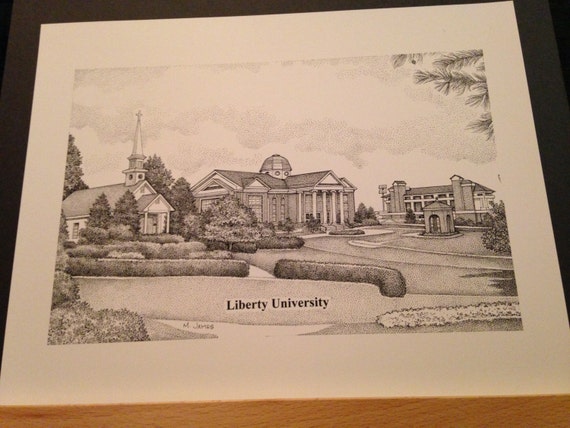 Liberty University 11x14 print by CampusScenes on Etsy