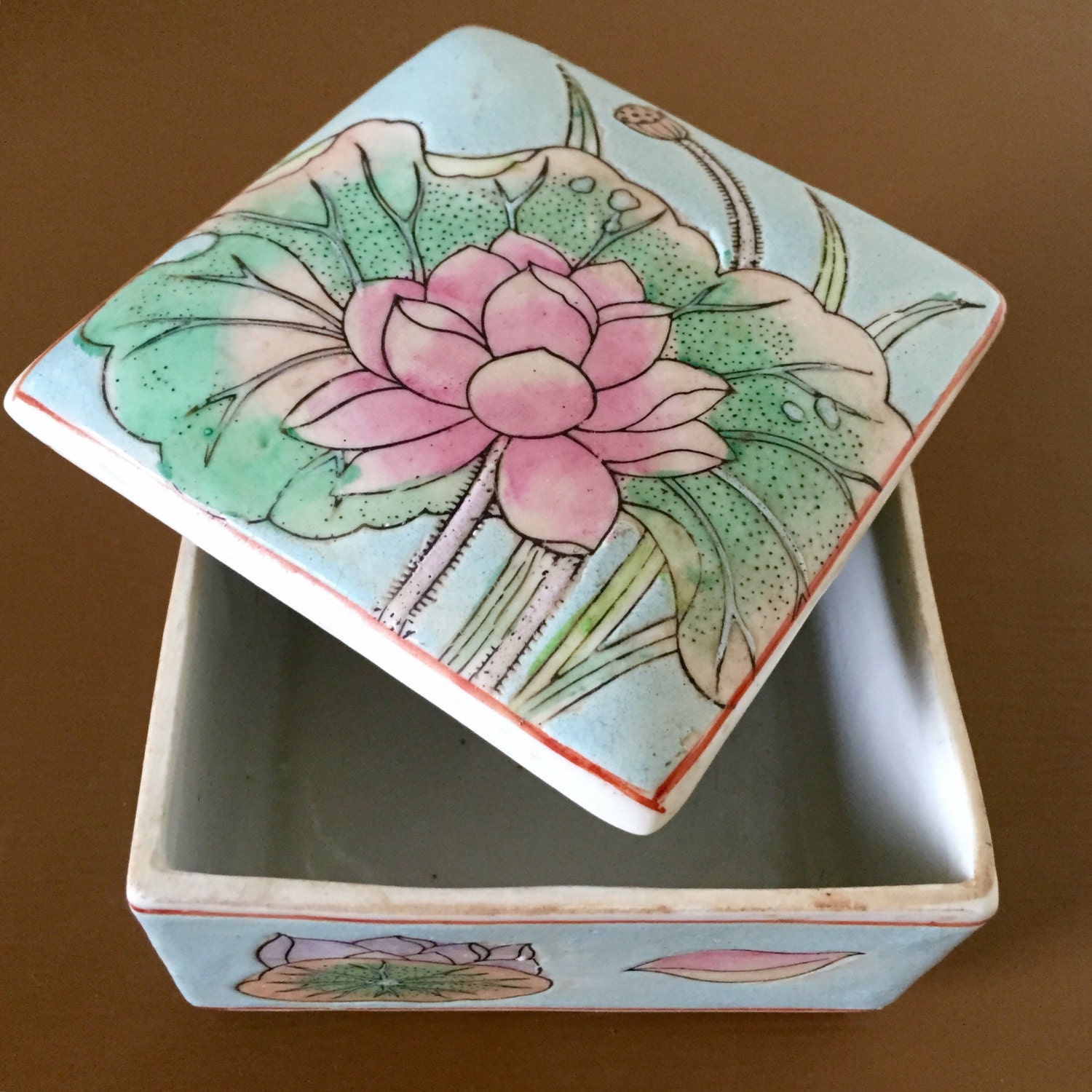 Ceramic Lotus Flower Trinket Box – Haute Juice