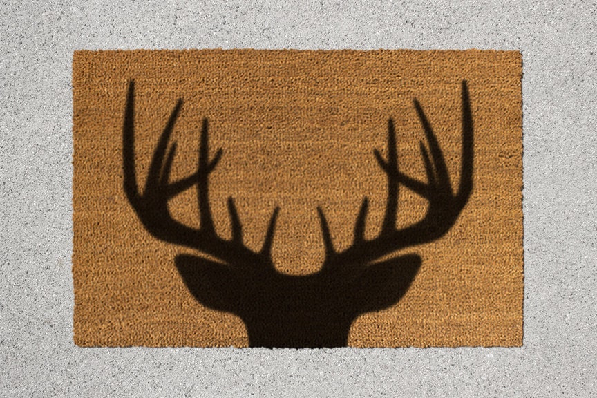Deer Doormat Deer Door Mat Deer Welcome Mat by TheDoormatory