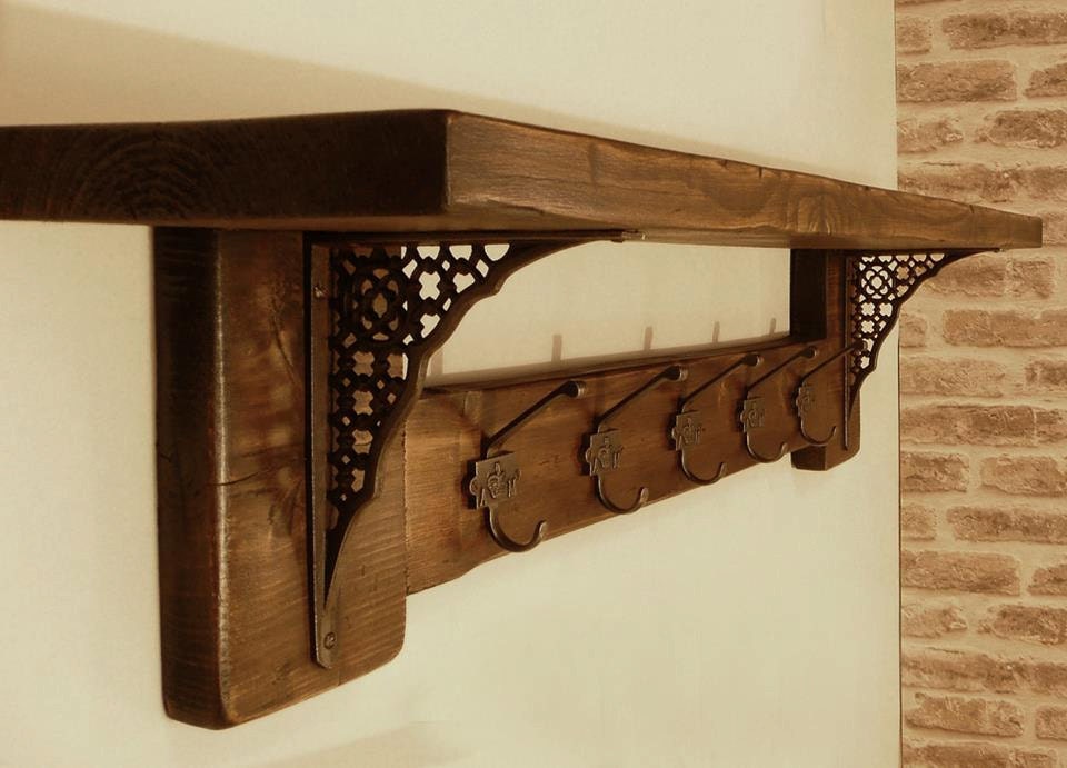 Rustic Wall Mounted Coat Rack By JetoriArts On Etsy