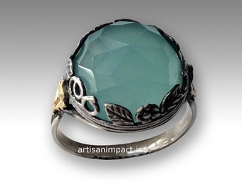 Gypsy ring Garnet ring silver ring boho ring crown by artisanlook